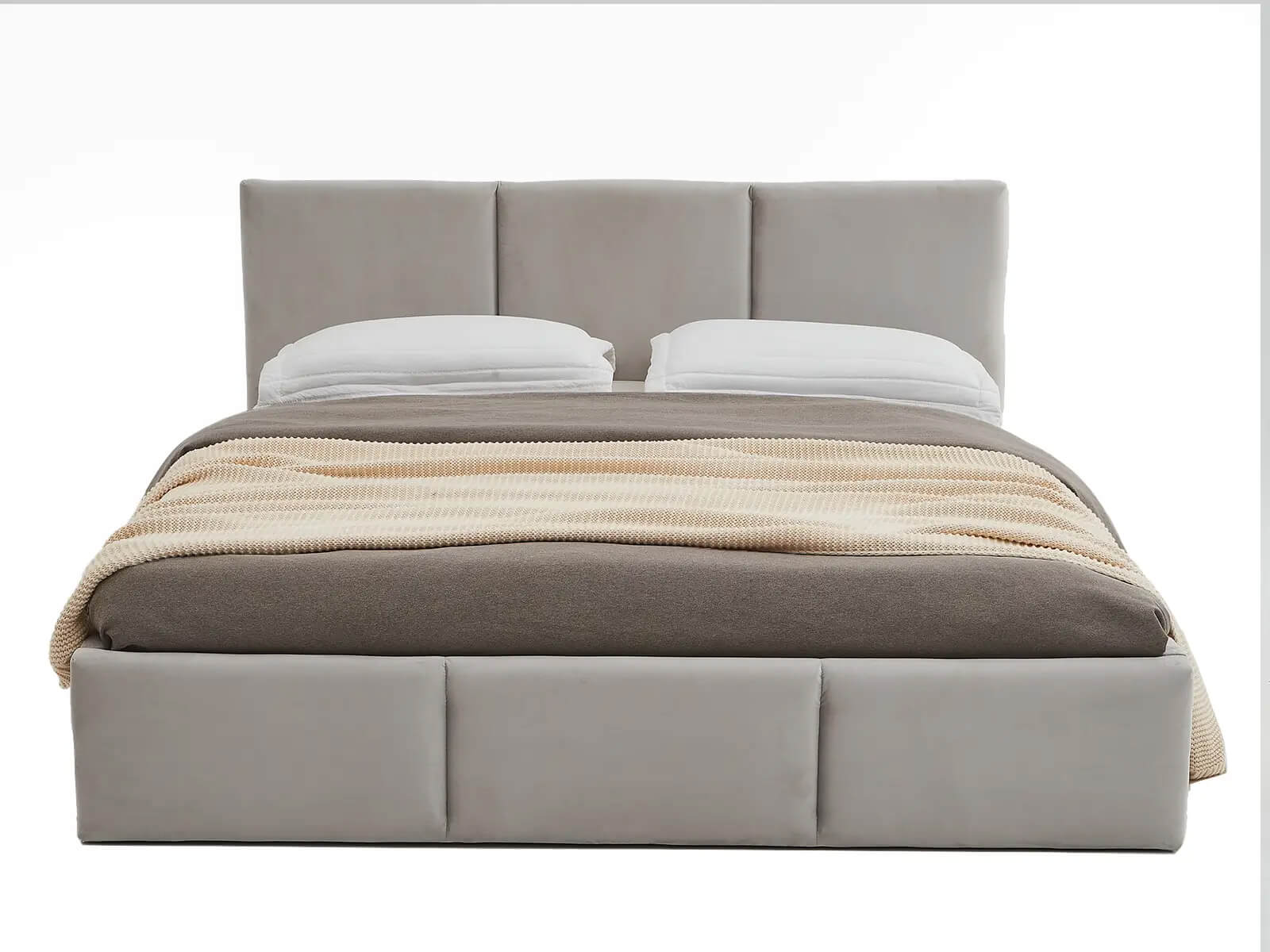 Čalouněná postel s úložným prostorem 160x200 TOP line 7 Šedý Velvet ...