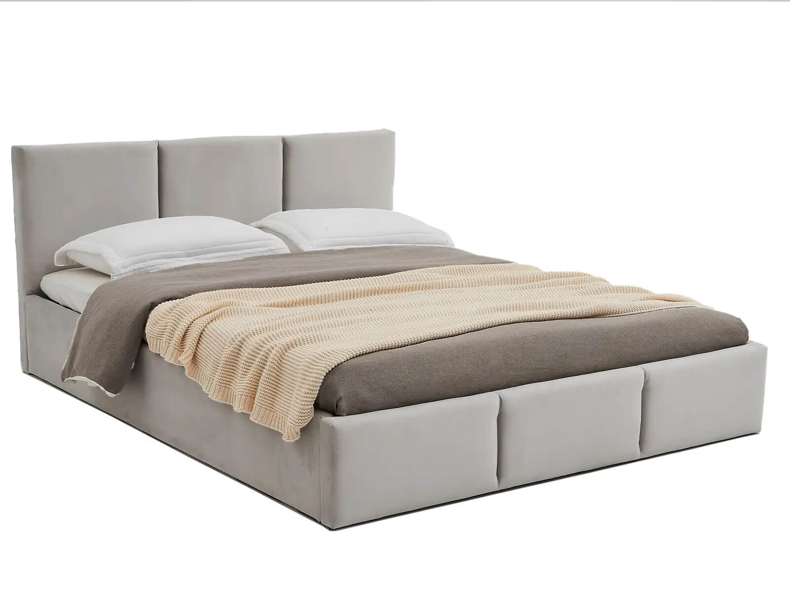 Čalouněná postel s úložným prostorem 120x200 TOP line 7 Šedý Velvet ...